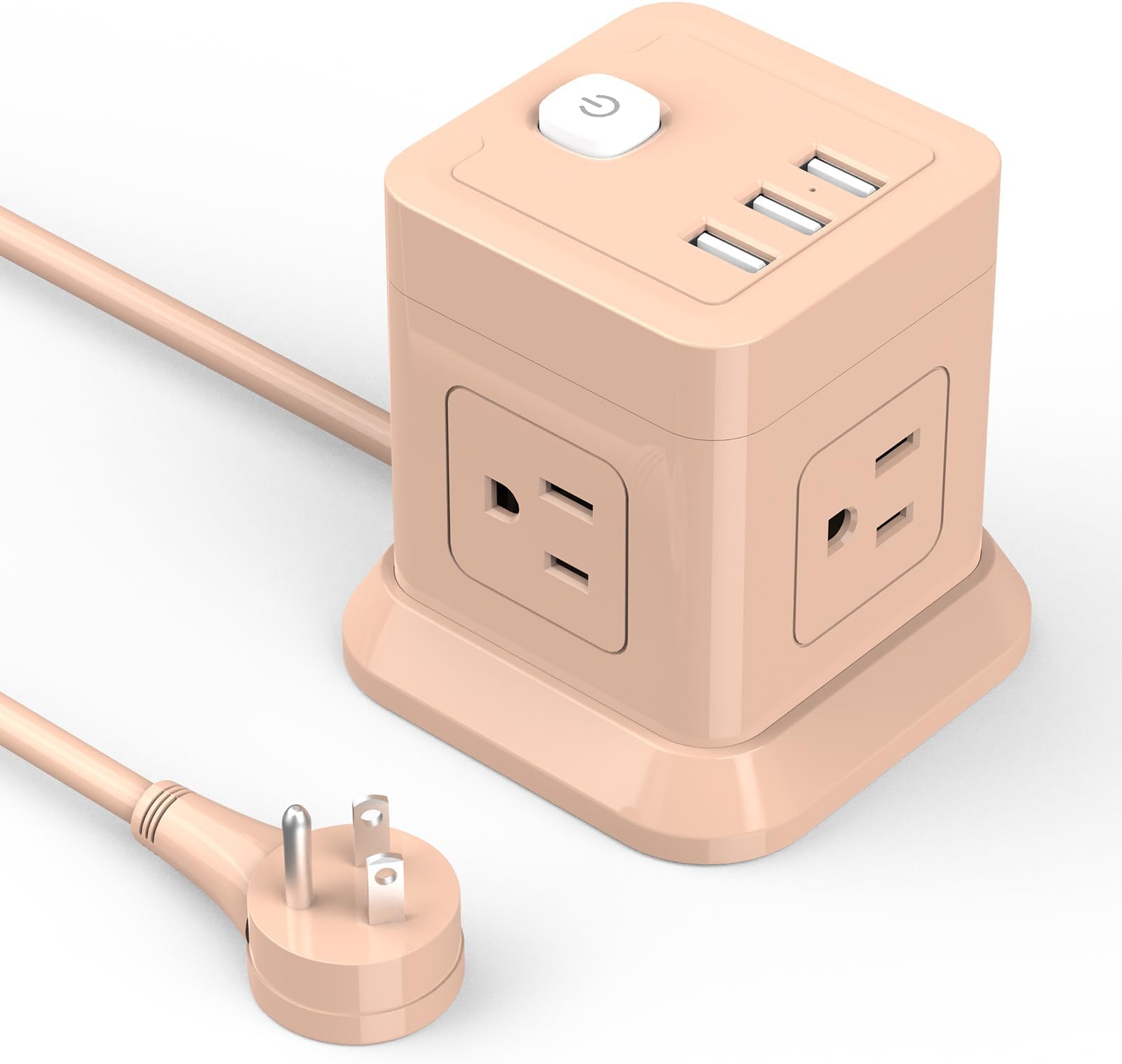 Amazon.com: Cube Power Strip, FDTEK 4 Widely Spaced Outlet with 3 USB ...