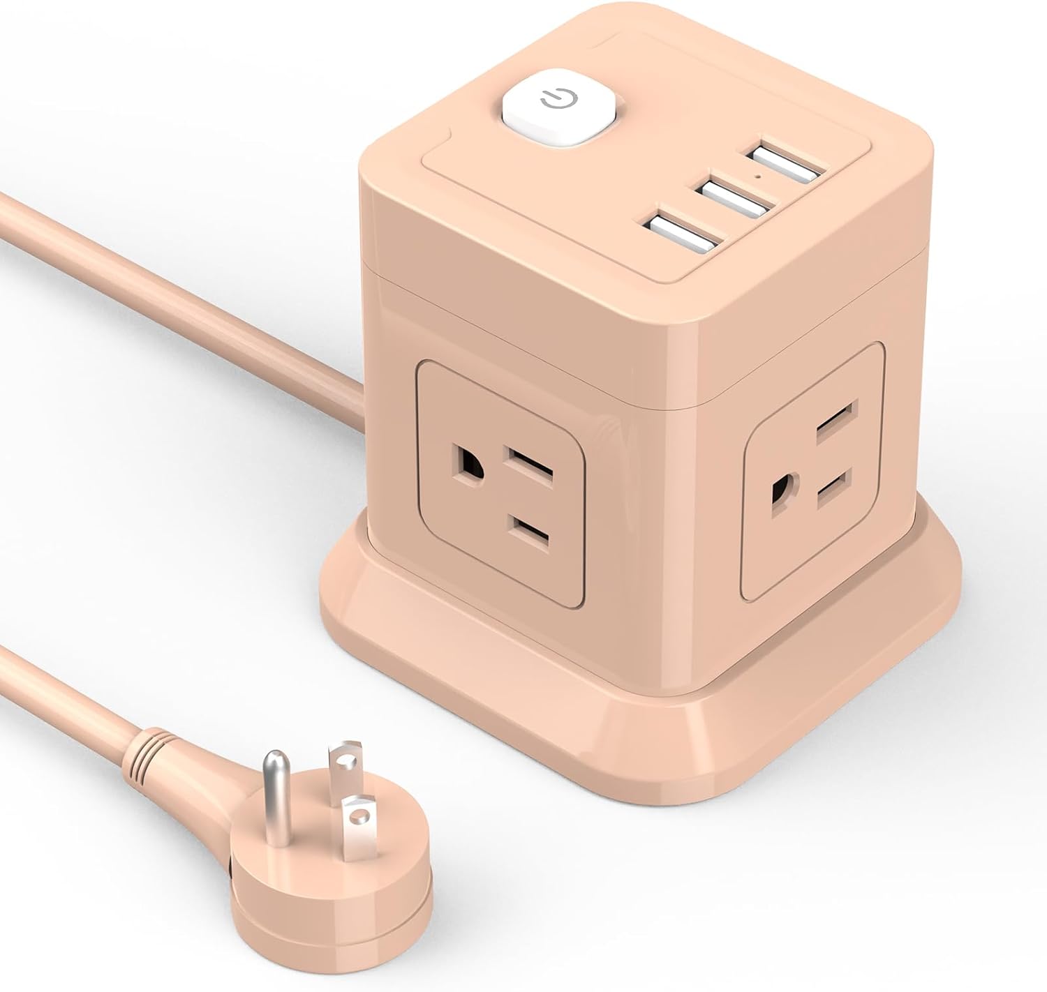 Amazon.com: Cube Power Strip, FDTEK 4 Widely Spaced Outlet with 3 USB ...