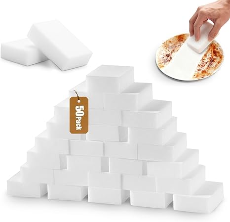 Amazon.com: oxiraqan 50 Pcs Magic Sponges Cleaning - Efficient decontamination, Multifunctional ...