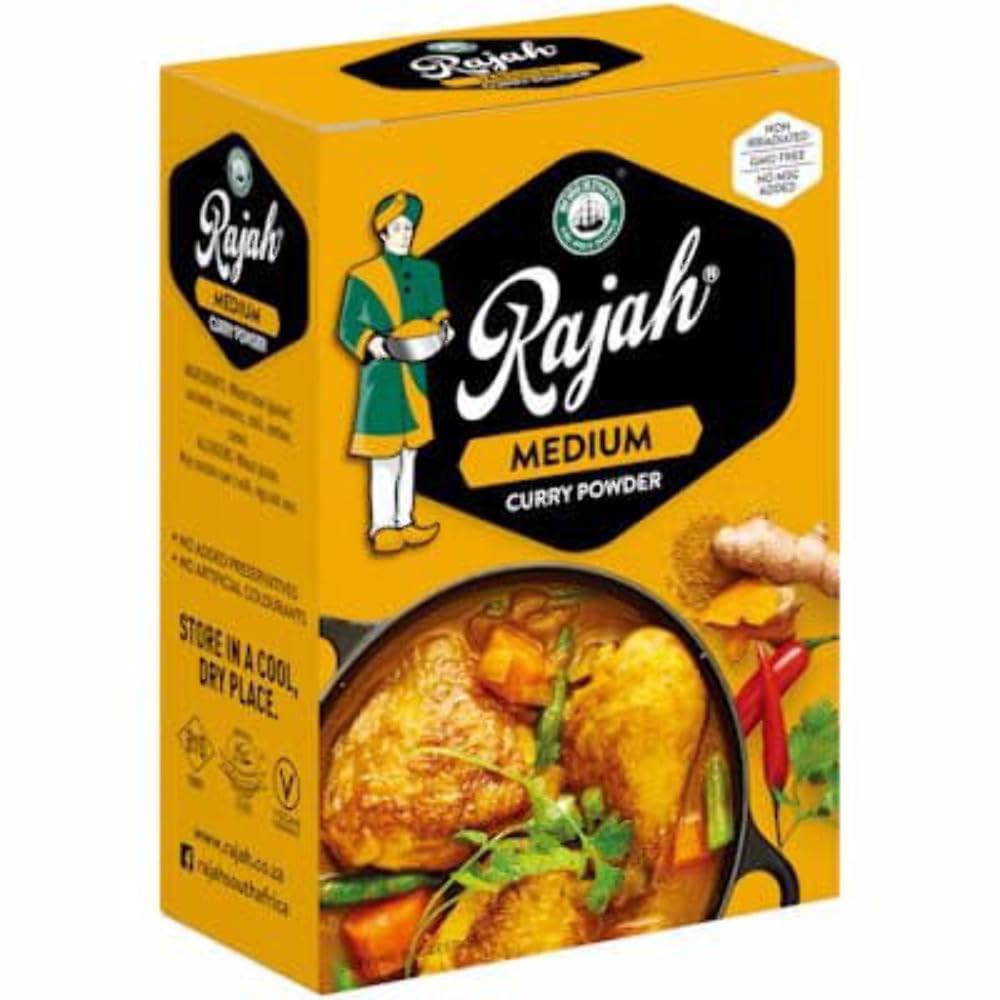 Rajah Medium Curry Powder, 3.53oz, 100g (1 Pack) - Durban Curry Lovers ...