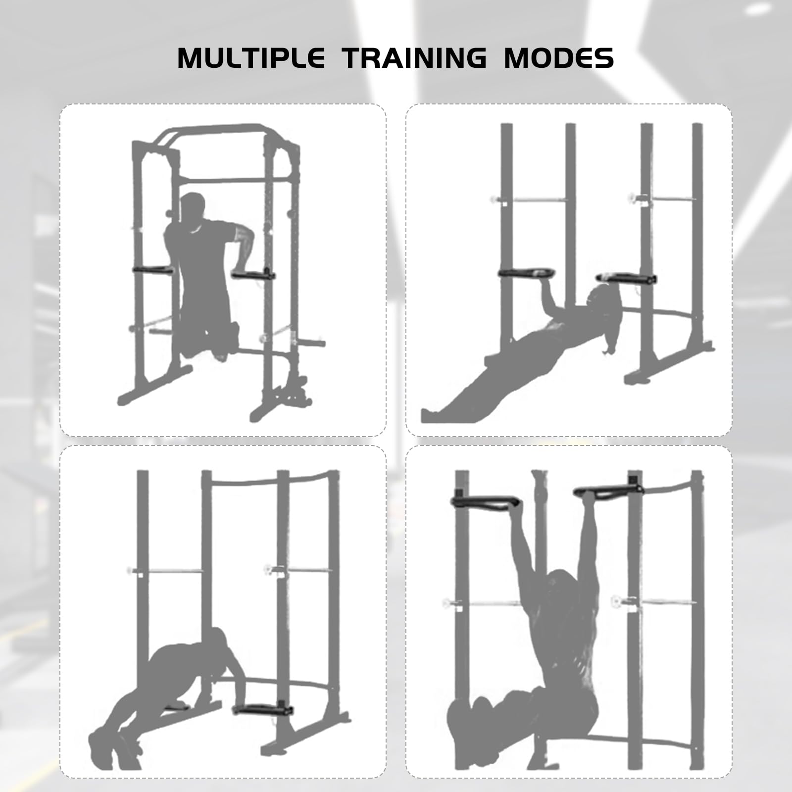 Snapklik.com : Dip Bar Attachment Squat Rack: Dip Bars For 3"x3"