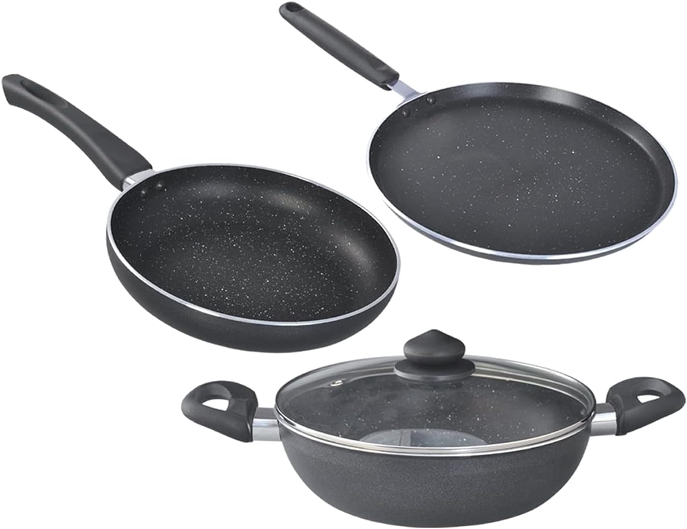 Buy CAROTE Non Stick Set Combo, Nonstick Cookware Set, Induction&Gas ...