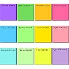 Amazon.com : 2160 Pieces 36 Pack Watercolor Sticky Note Pads 1.5 x 2 ...