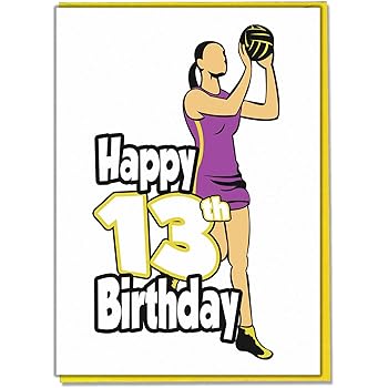 Twizler Happy Birthday Card with Netball – Girls Birthday Card – Happy ...