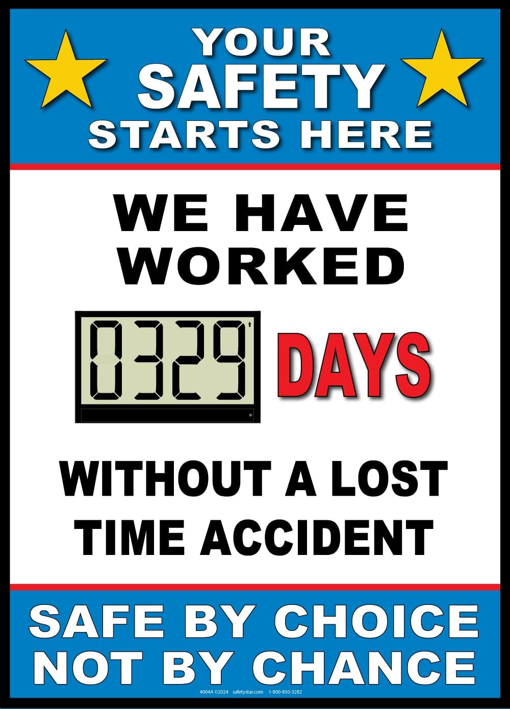 Amazon.com: Safety Star Full Size Digital Safety Scoreboard. Battery ...
