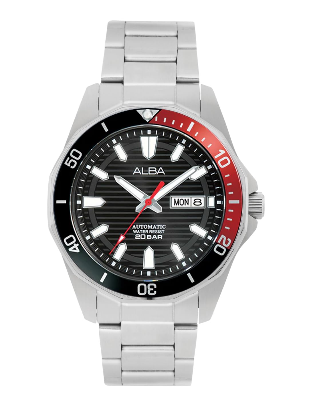 Buy Alba Stainless Steel Men Analog Wristwatch Al4457X1, Black Dial ...