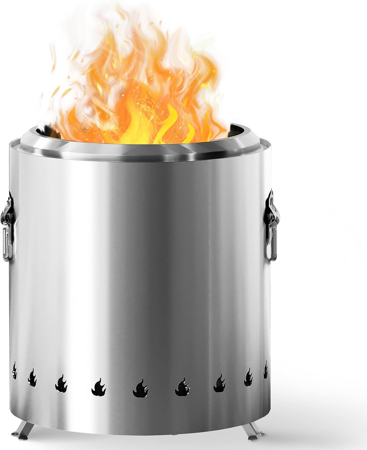 Amazon.com : YATINEY Smokeless Fire Pit, Stainless Steel Firepit with ...