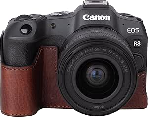 Amazon.com : MUZIRI KINOKOO Canon EOS R8 Case, Retro Style Genuine ...