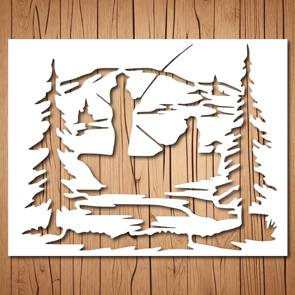 Cabin Scene Stencils