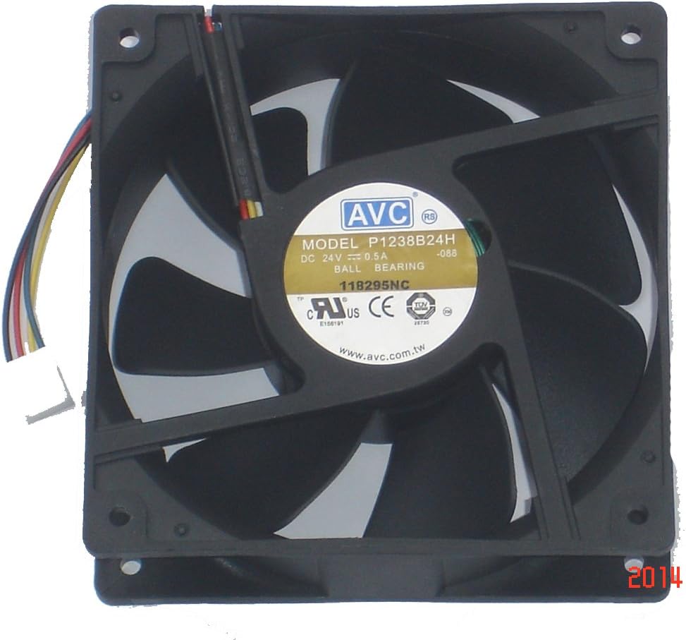 Amazon.com: 120x120x38mm P1238B24H 24V 0.5A 4Wire 12cm Cooling Fan ...