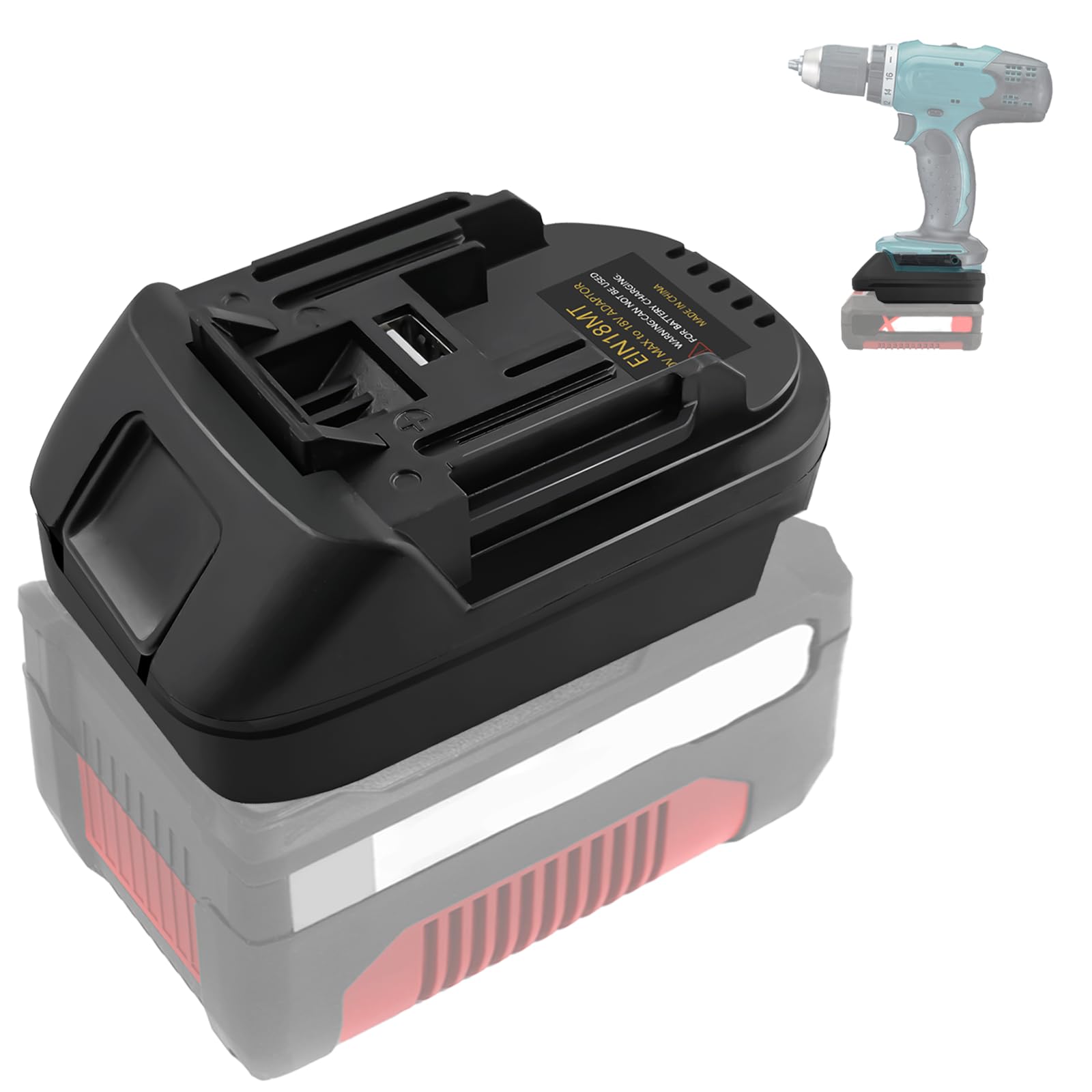 Battery Adapter for Makita 18 V Tool, for Einhell 18 V Li-Ion Battery ...