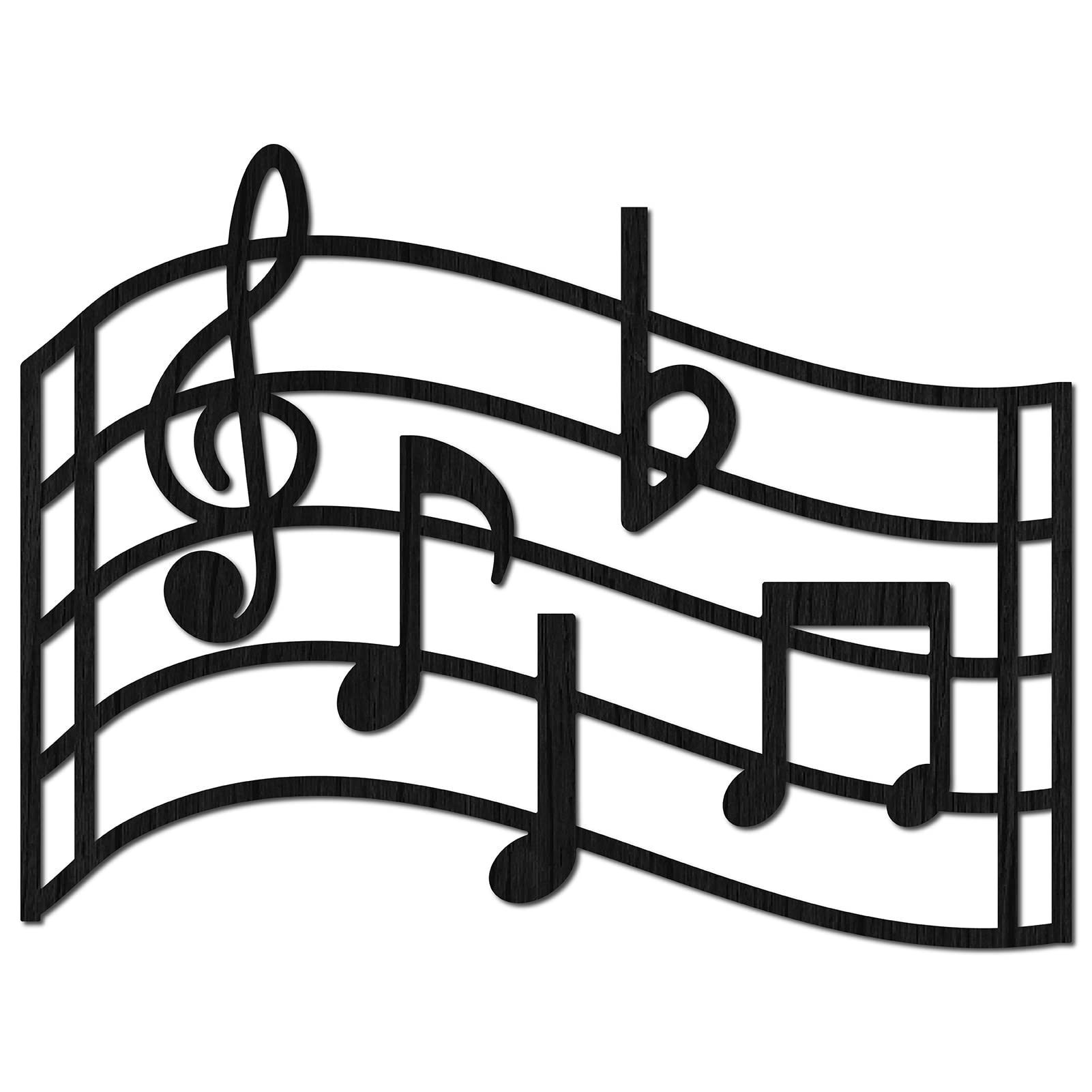CREATCABIN Wood Music Note Wall Art Black Treble Clef Wall Decor ...