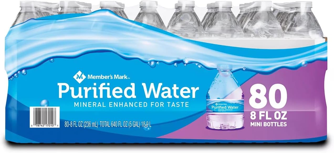 Amazon.com: Pure Life, Purified Water, 8 Fl Oz, Plastic Bottled Water ...