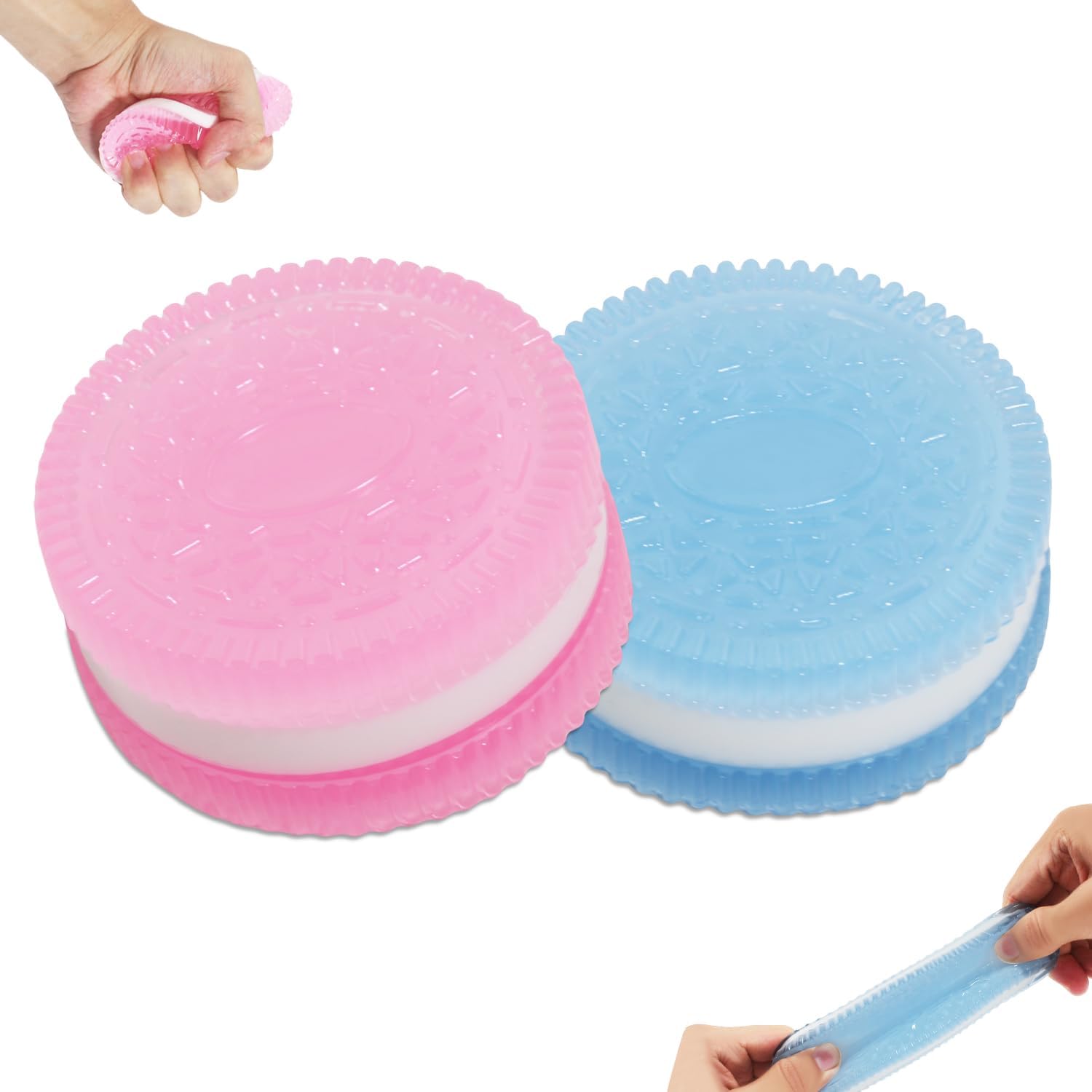 Amazon.com: AFKLMNE 2-Pack Cookie Sensory Fidget Toys Adults, Taba Squishy Anxiety Stress Relief ...