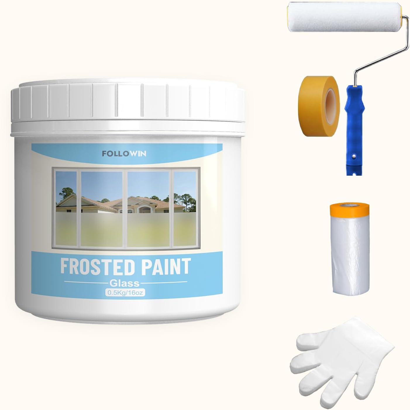 Frosted Glass Paint for Windows,17oz Privacy Windows Paint, Waterproof ...