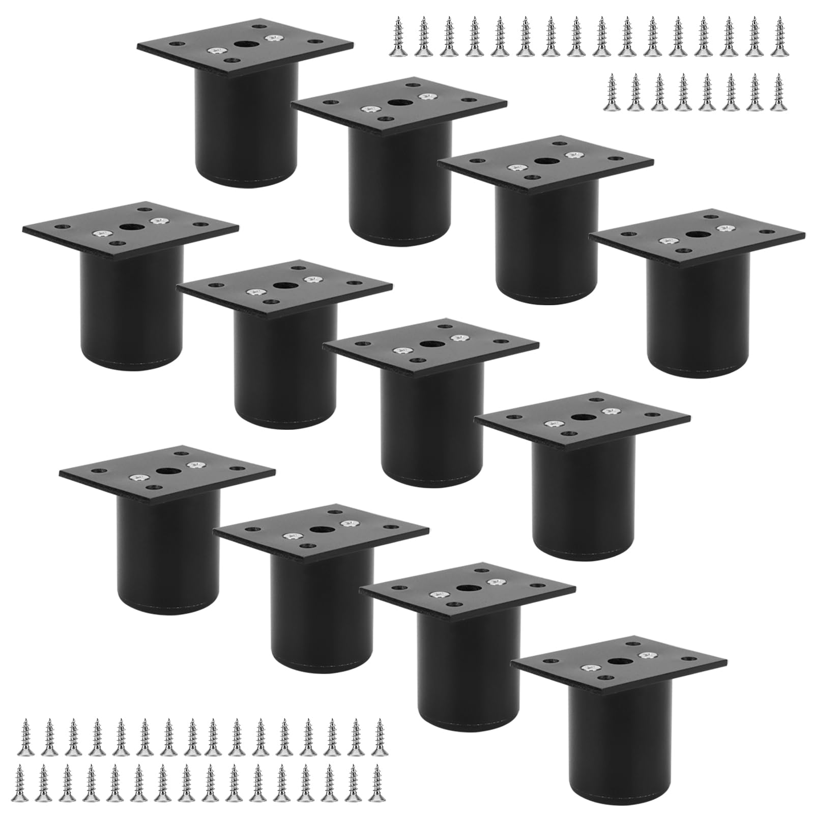 ZEONHAK 12 PCS 50mm/2 Inch Adjustable Furniture Feet, Aluminum Alloy ...