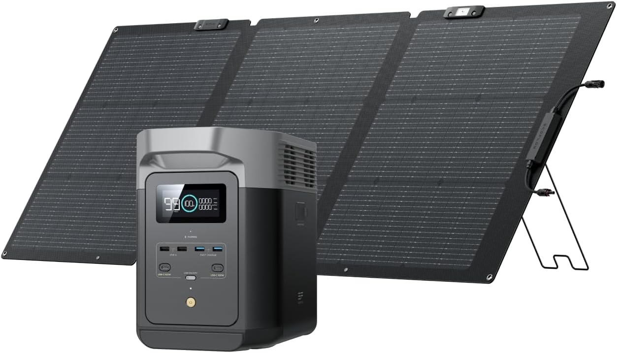 Amazon.com : EF ECOFLOW Solar Generator DELTA 2 with 160W Solar Panel ...