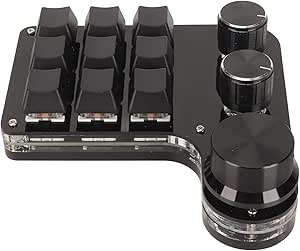 One Handed Macro Mechanical Keyboard, Portable 9 Key Programmable ...