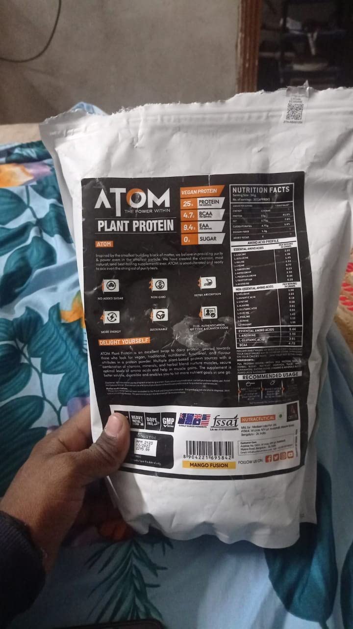 AS-IT-IS ATOM Whey Protein Isolate 1kg | 30g protein, 6.1g BCAA & 13g EAA | Ultra Pure-Fast ...