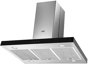COIFA ILHA LINEA TOUCH FRANKE 90CM 127V Aço Inox, Vidro Temperado Preto ...