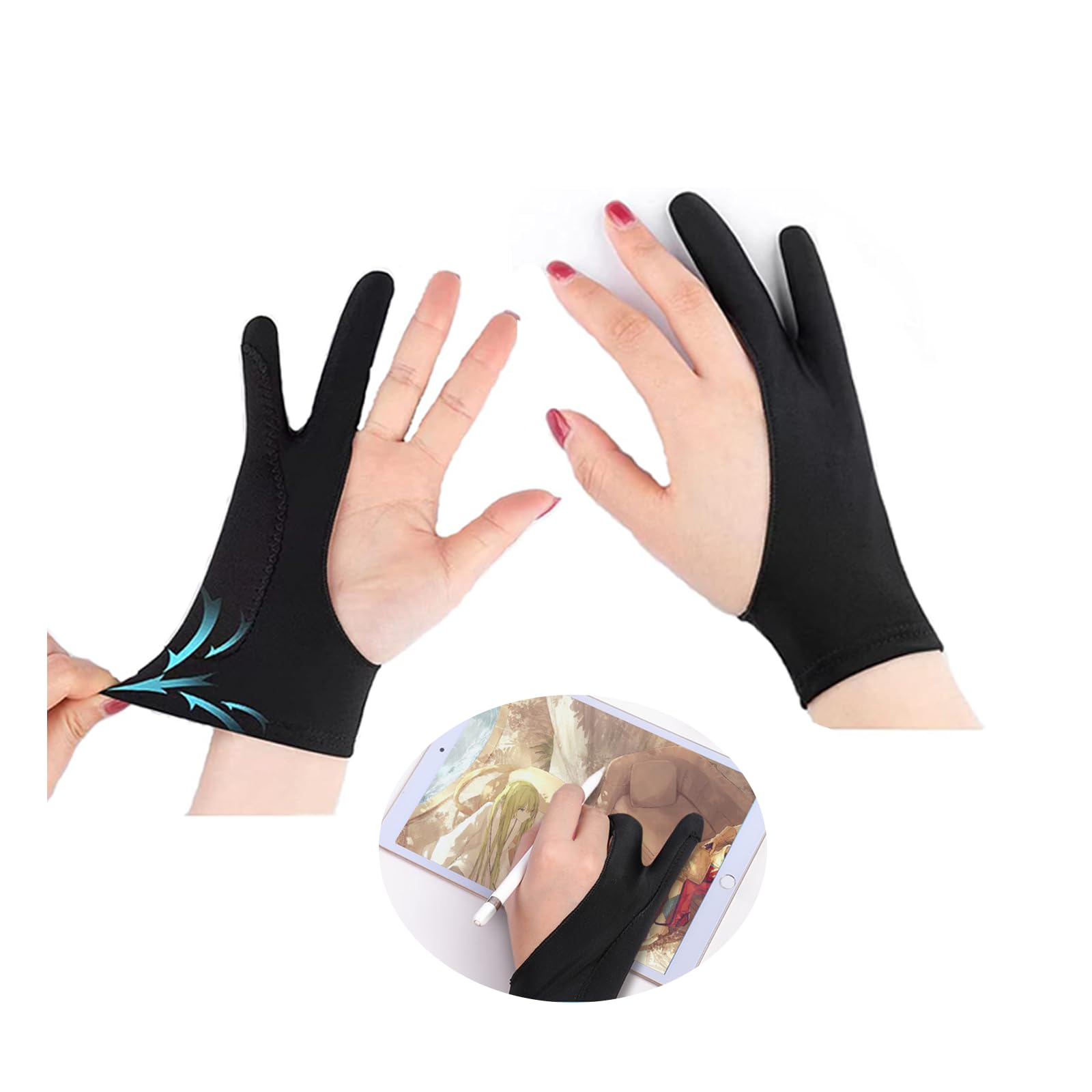 Amazon.com: CAISGATO 2PCS Two Finger Sketching Gloves - Perfect for ...