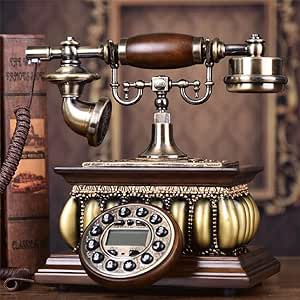 Amazon.com : HOUKAI Retro Phone Old Vintage Phone Desktop Wired Fixed ...