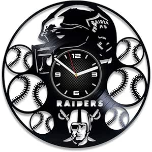 Amazon.com: Kovides Vinyl Record Clock 12 Inch NFL Raiders Wall Clock ...