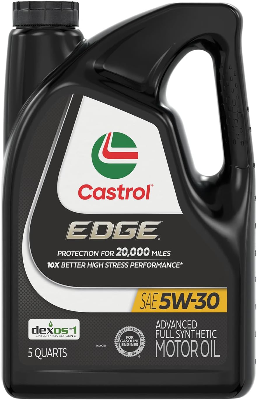 Castrol Edge 5W-30 Advanced Full Synthetic Motor Oil, 5 Quarts : Buy ...