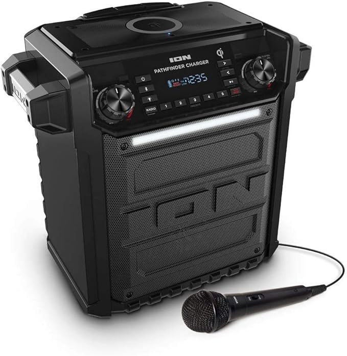 Amazon.com: ION Pathfinder, Bluetooth Portable Speaker with Wireless Qi ...