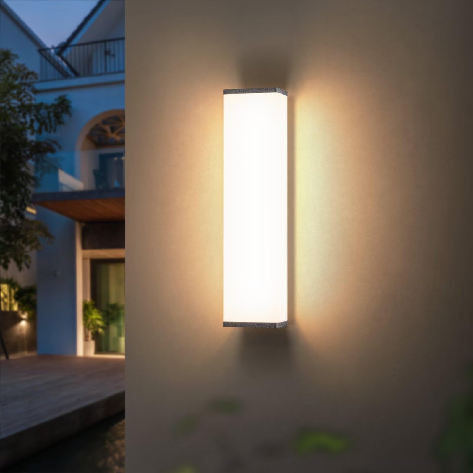 OIRSVI Outdoor Wall Light LED 32W Outdoor Wall Sconces 32.6" Rectangle ...