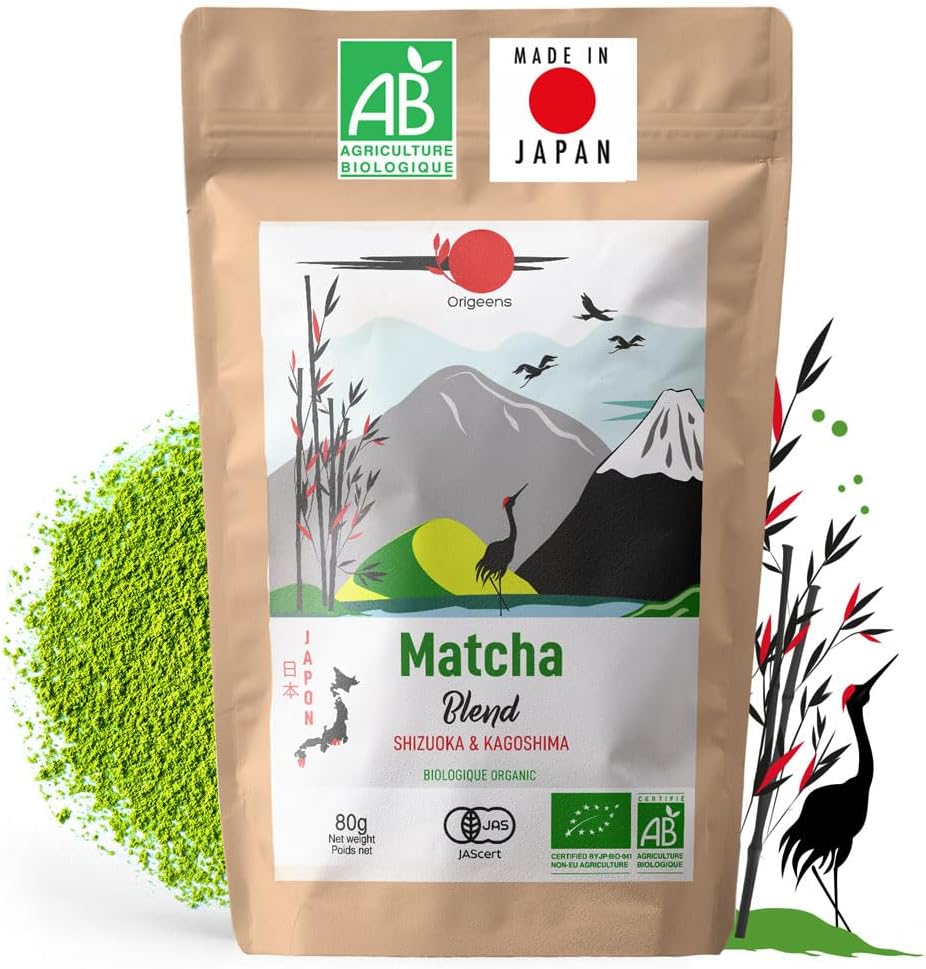 ORIGEENS Organic Japanese Matcha Tea - Blend from Shizuoka and ...