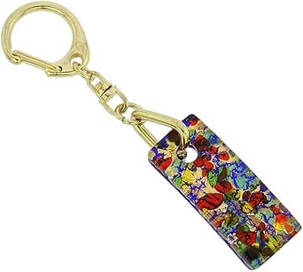 Amazon.com: Glass Of Venice Murano Glass Colors Stick Keychain - Golden ...