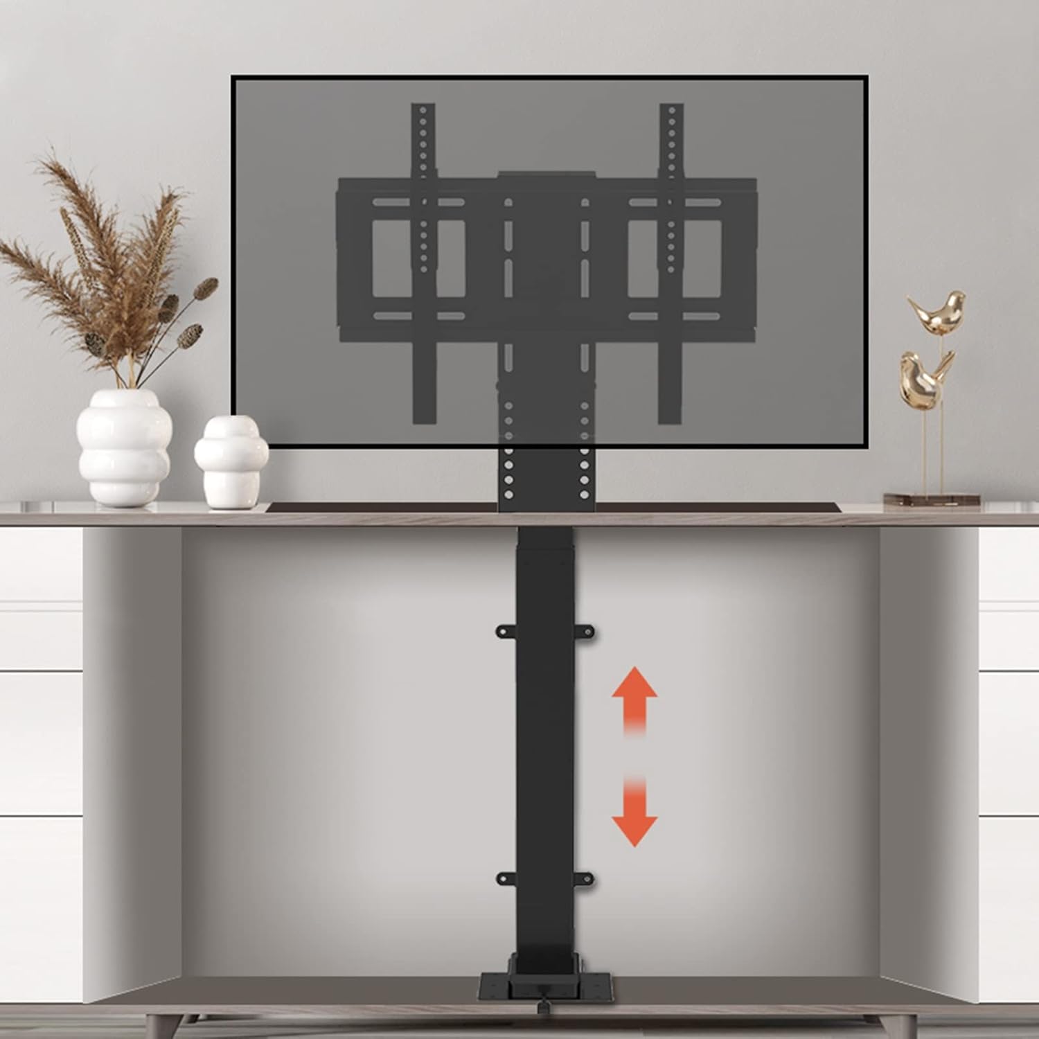 TV Stand Motorized Tv Mount, Tv Lift Mechanism with Remote, Electric TV ...