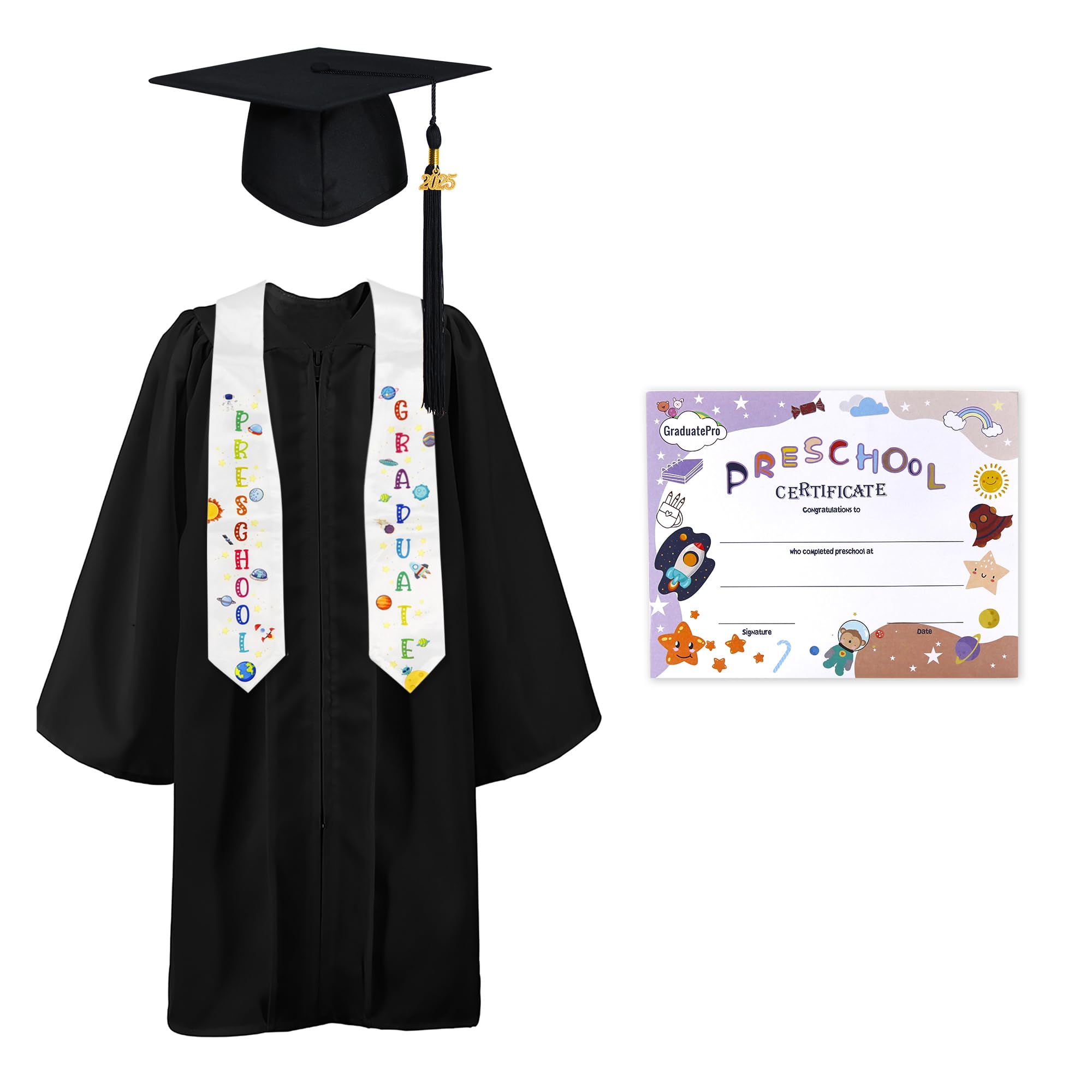2025 Graduation Set Kindergarten Graduation Gown Set With 2025 Tassel ...