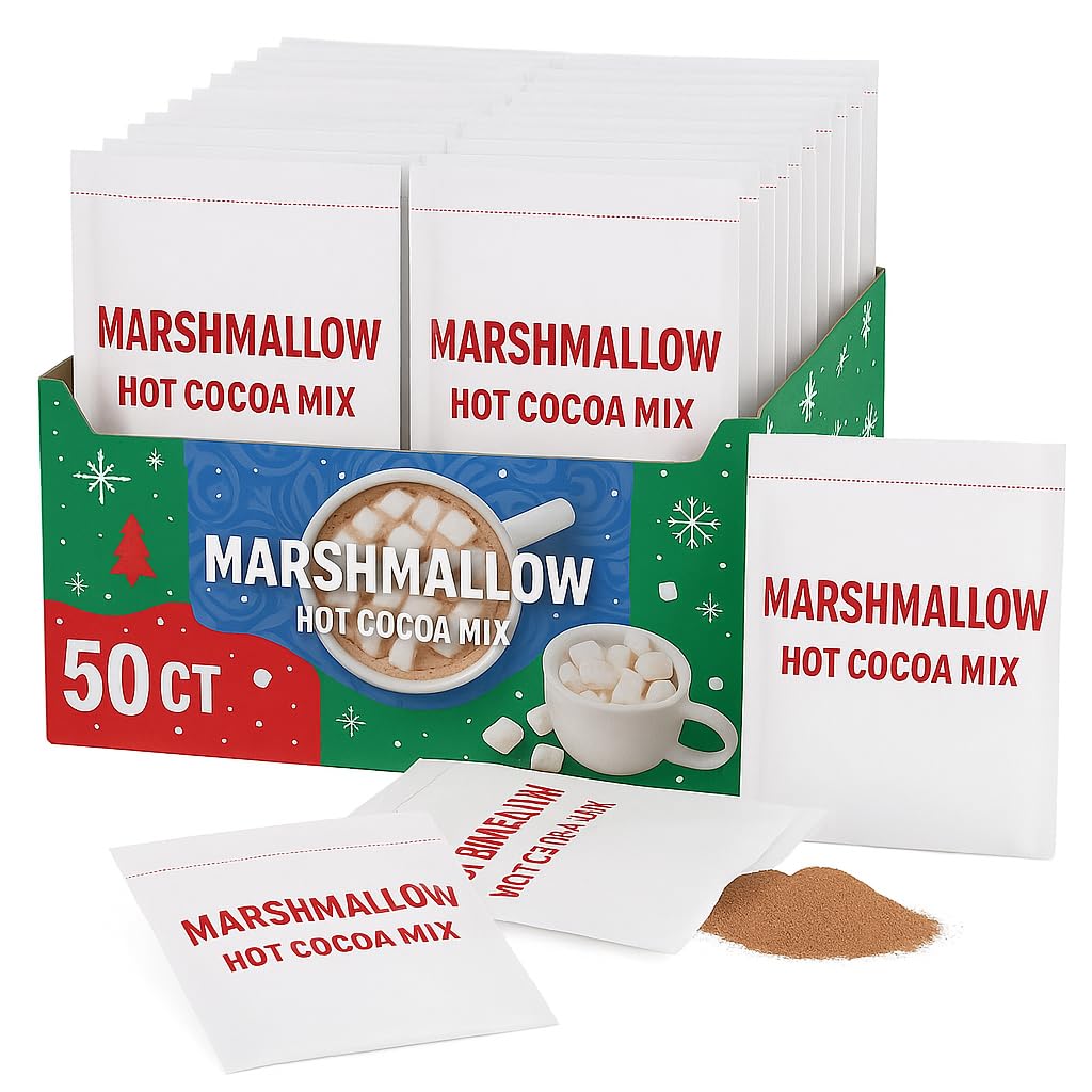 Amazon.com : Hot Cocoa Mix with Marshmallows, 50 Packets, 1.38 Ounce ...
