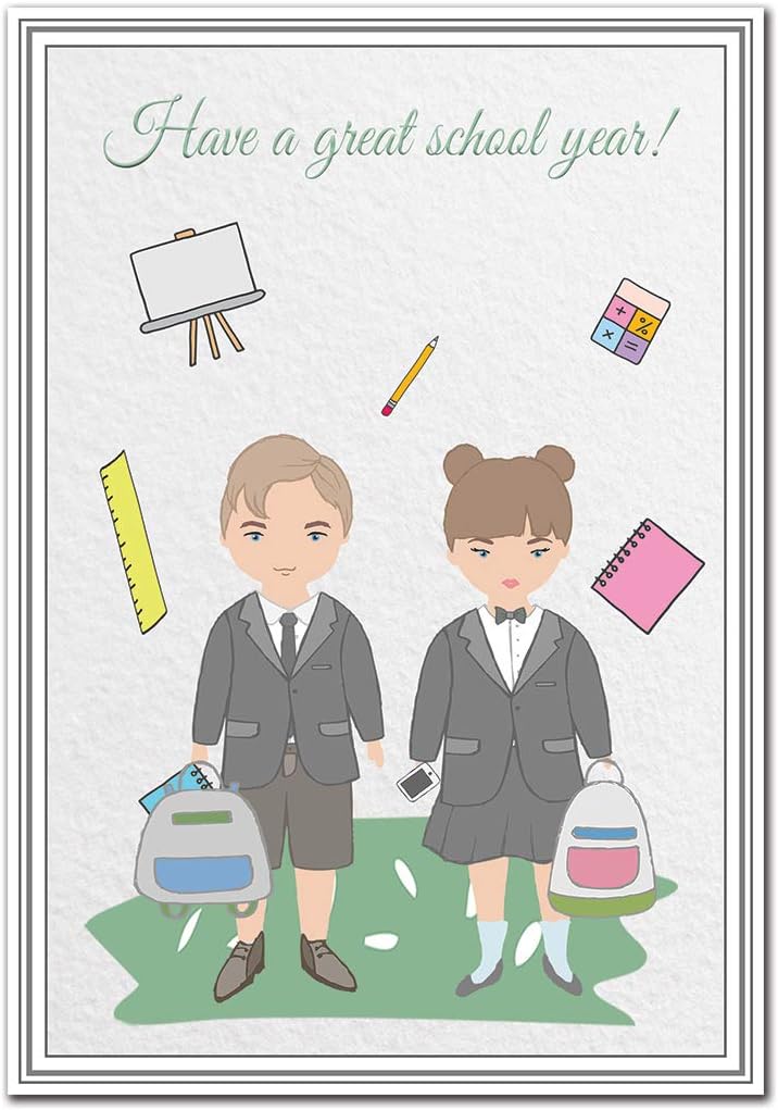 Back to School Card - Good Luck Wishes - Milestone Messages - Greeting ...