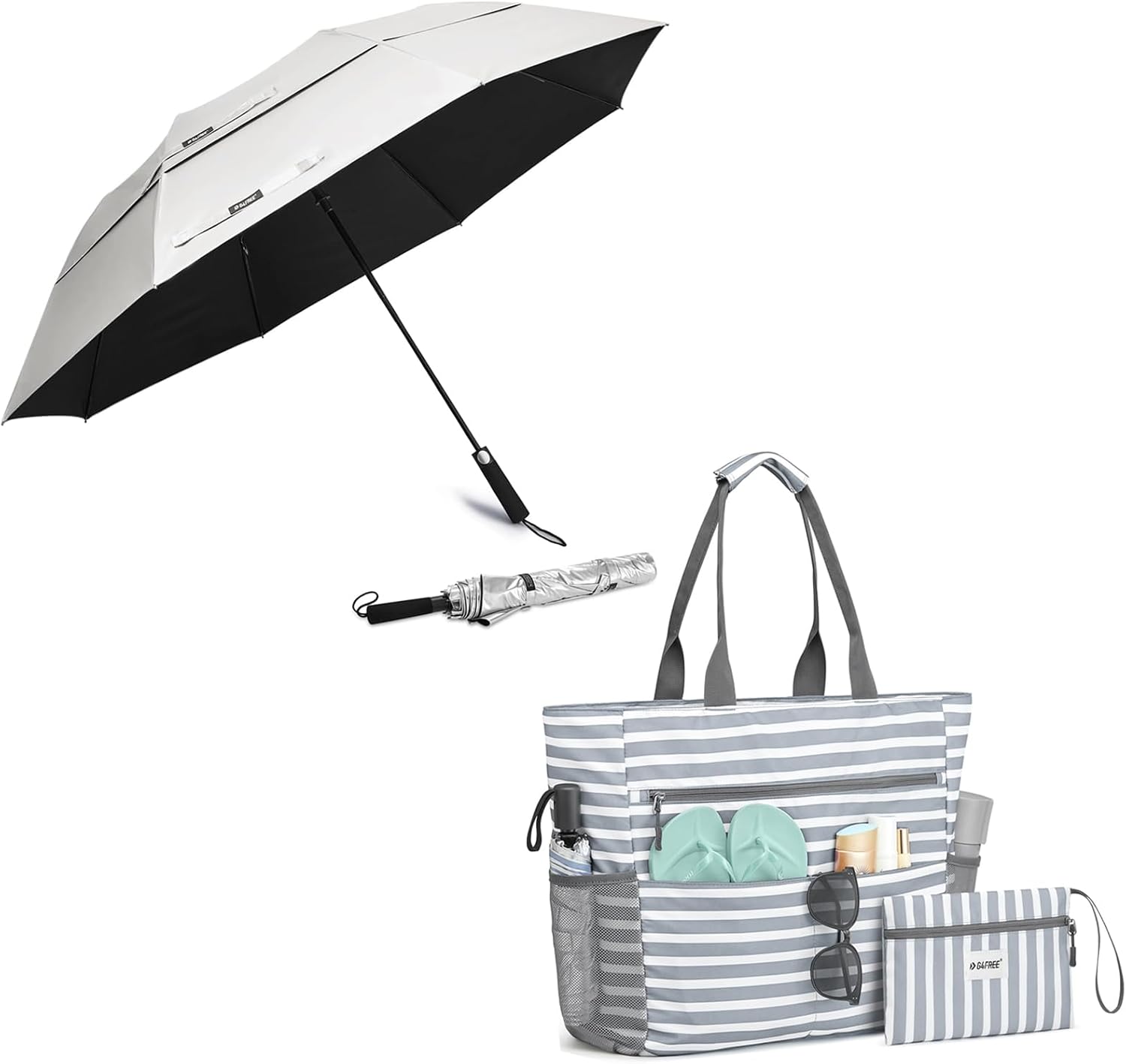 Amazon.com | G4Free Beach Bag, Waterproof Sandproof Beach Tote Bag 62 ...