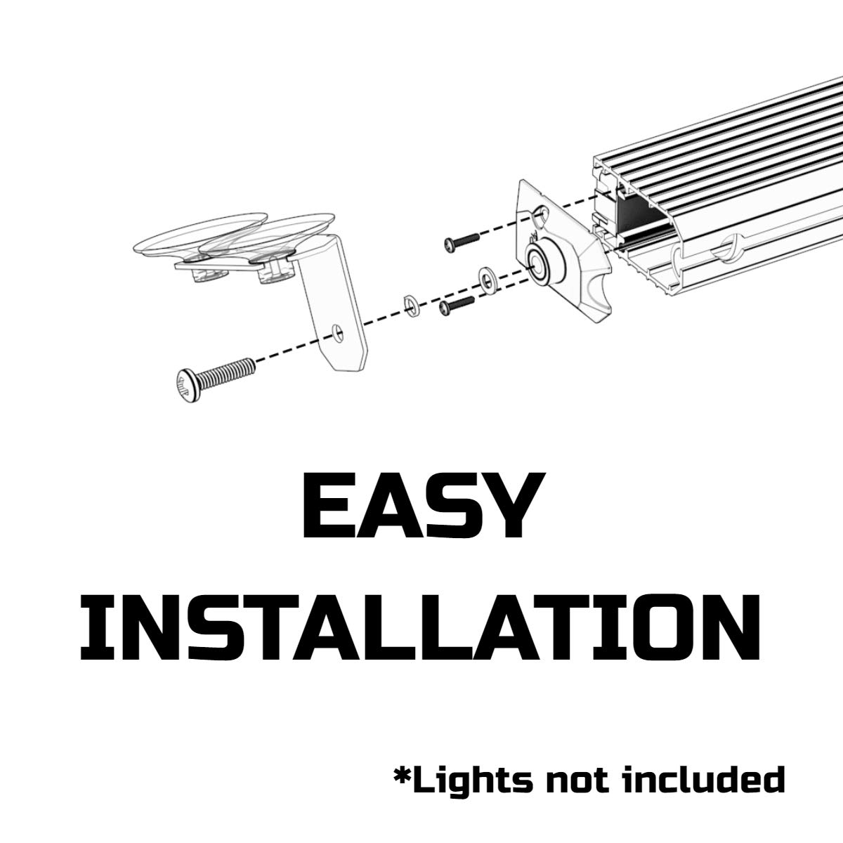 360 Suction Cup & L Bracket For For SpeedTech Lights Striker Series ...