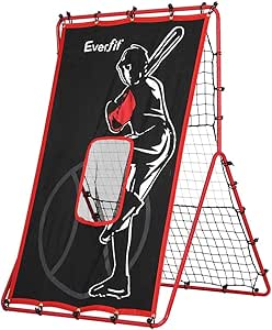 Everfit 2 in 1 Baseball Net Pitching Target Kit, Practice Dummy Batter ...