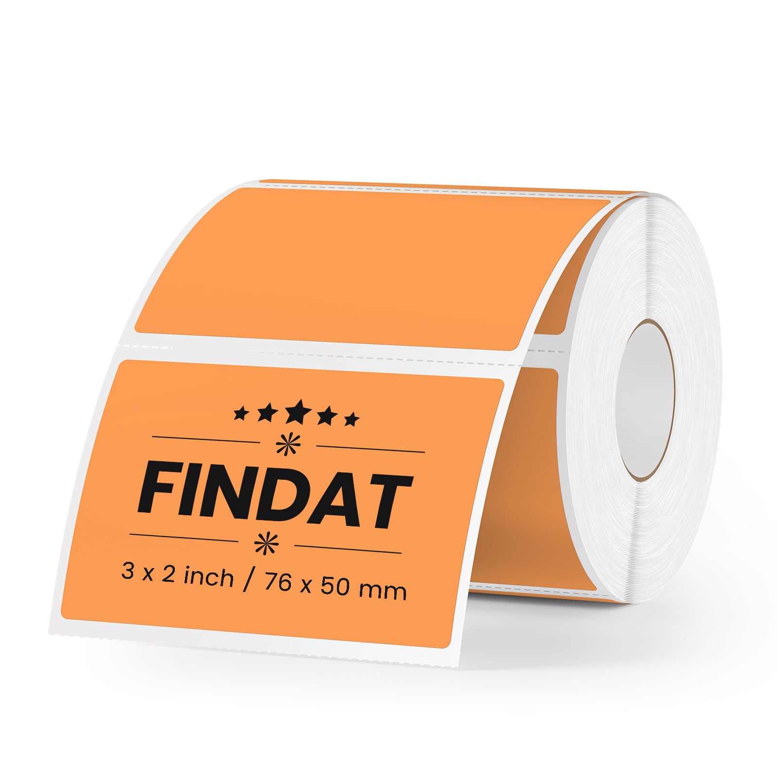 Snapklik.com : 23 Inch Vinyl Thermal Labels Orange Rectangle Waterproof ...