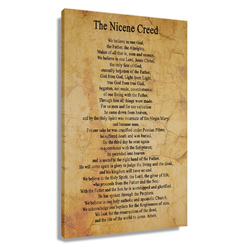 Amazon.com: Nicene Creed Wall Art Prayer Poster Kitchen Giclee Print On ...