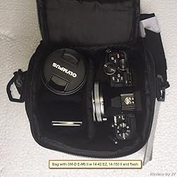 Amazon.com : Zeikos ZE-CA38B Deluxe Soft Small Camera and Video Bag ...