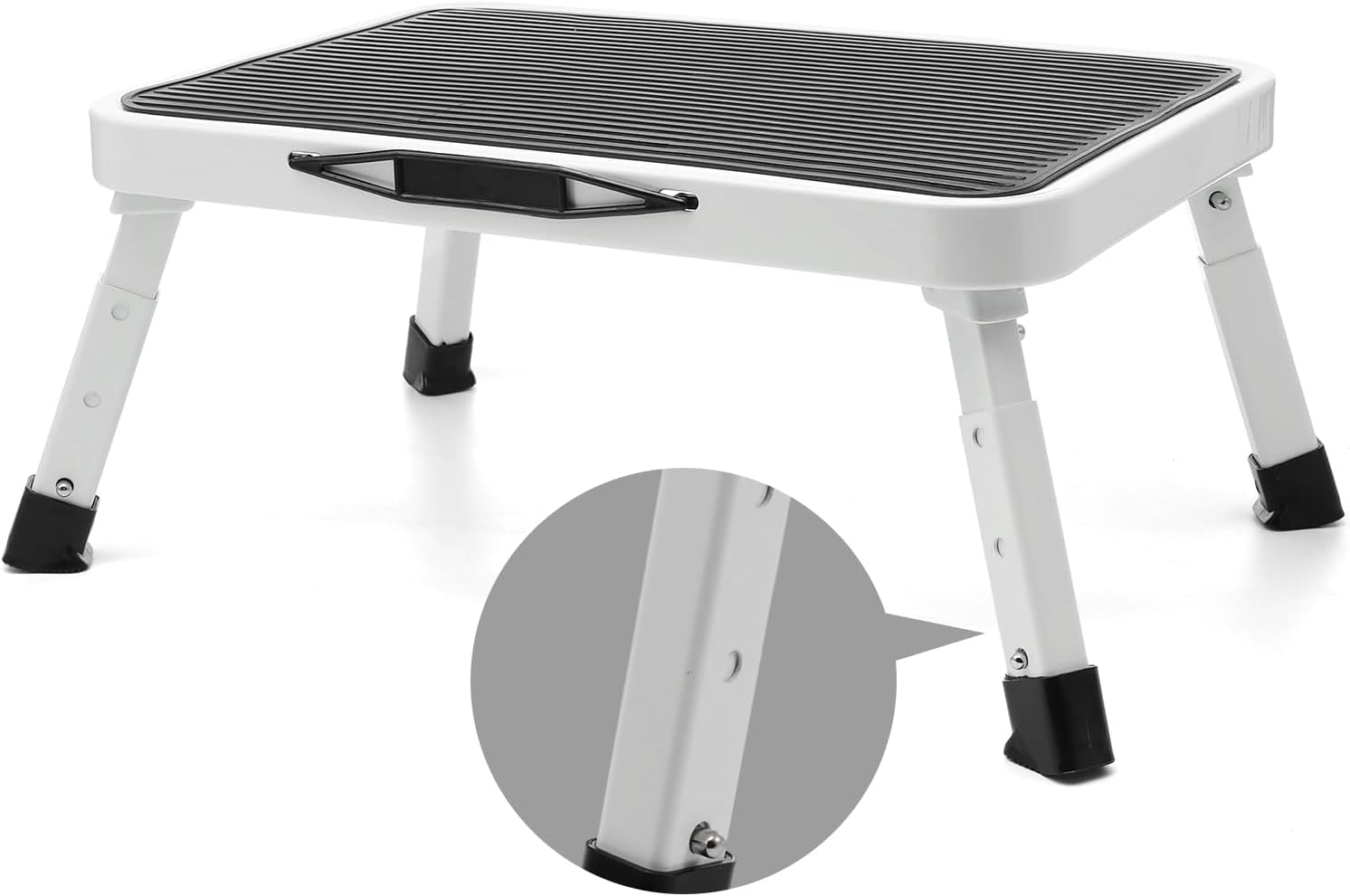 Amazon.com: Folding Step Stool, Height-Adjustable Step Stool with Anti ...