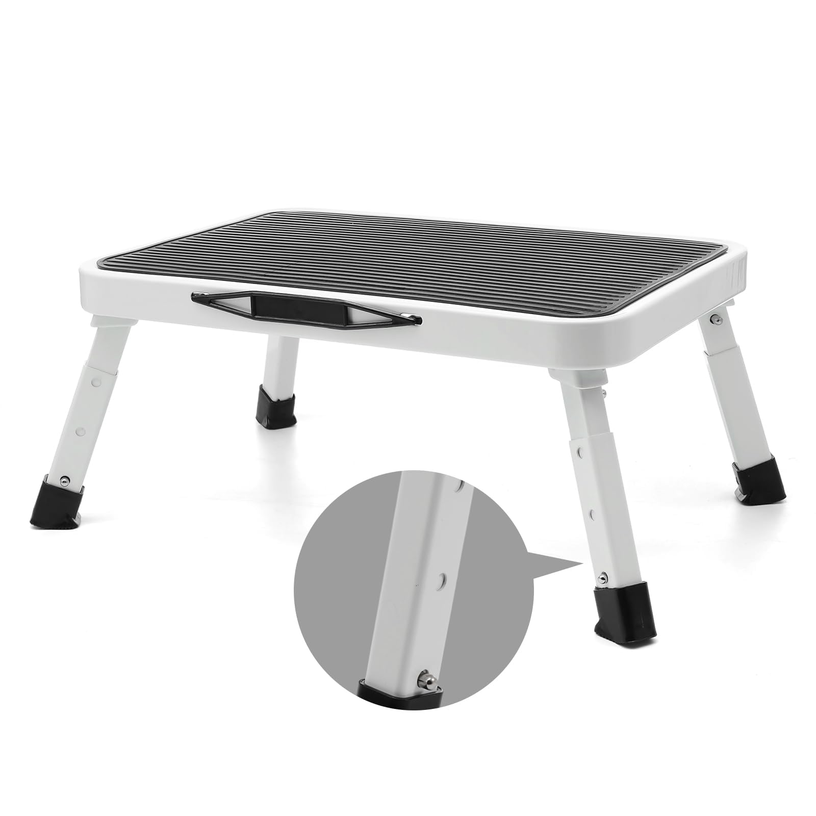 Amazon.com: Folding Step Stool, Height-Adjustable Step Stool with Anti ...