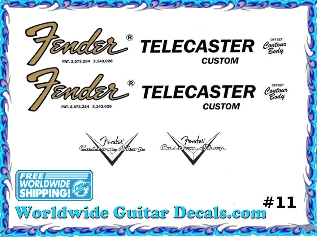Buy Fender Telecaster Guitar Decal Headstock Waterslide Restoration ...