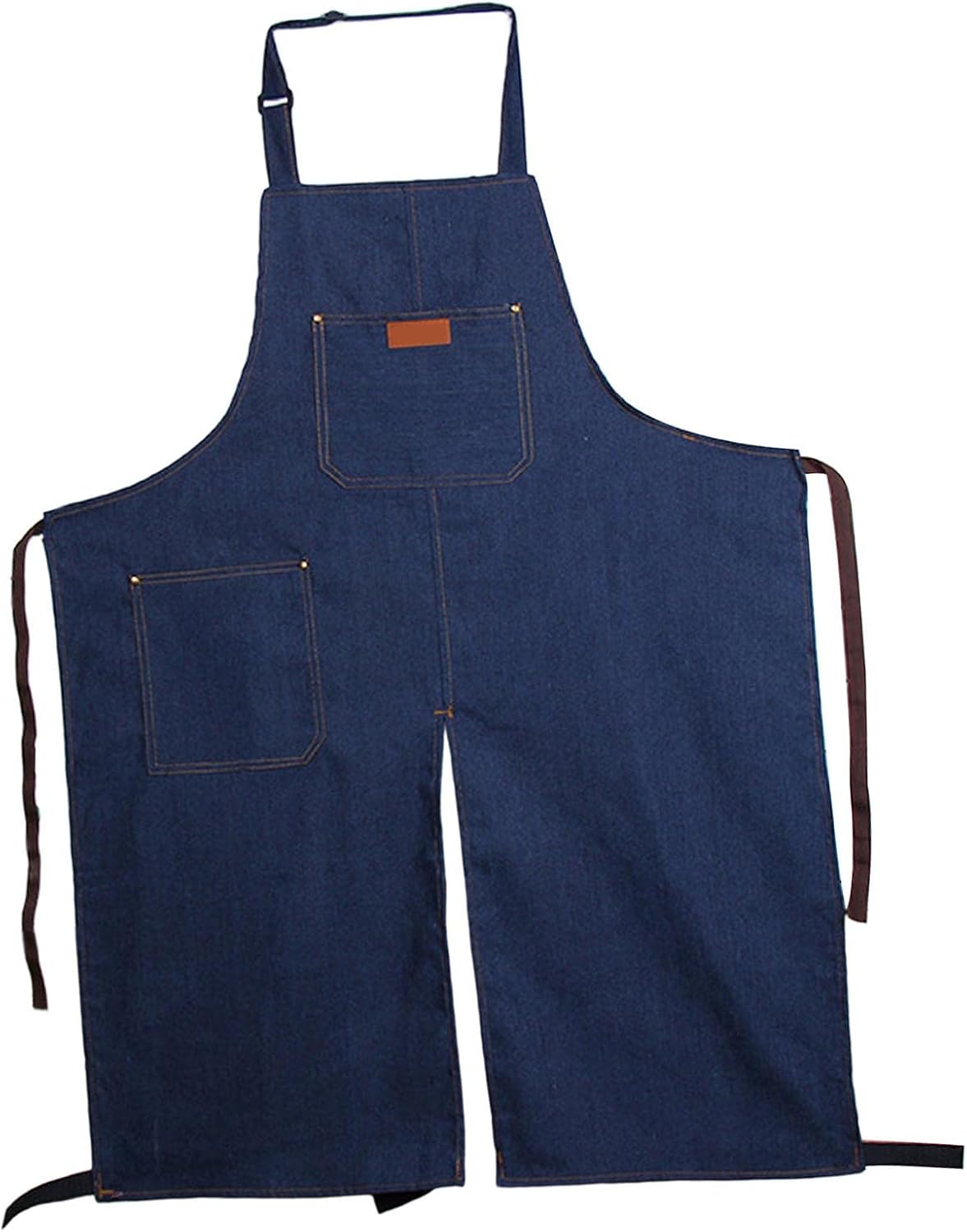Milageto Fashion Pottery Denim Split Leg Apron, Comfortable Lightweight ...