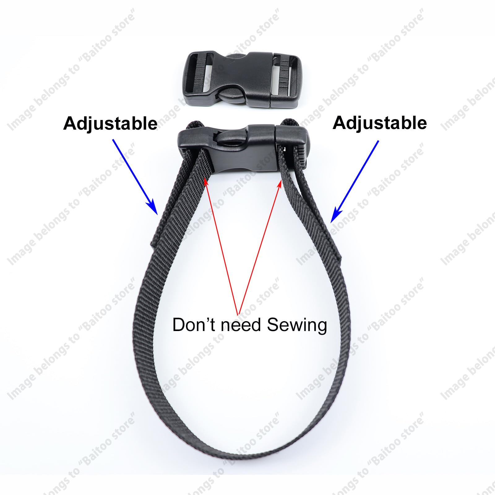 Snapklik.com : Baitoo Quick Side Release Buckles1 Inch Heavy Duty ...