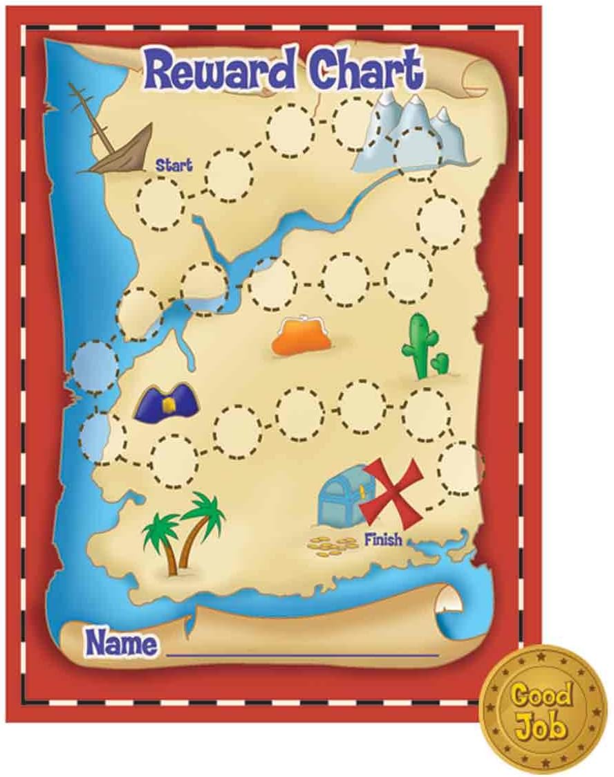 Eureka Back to School Treasure Hunt Mini Reward Charts for Kids with ...