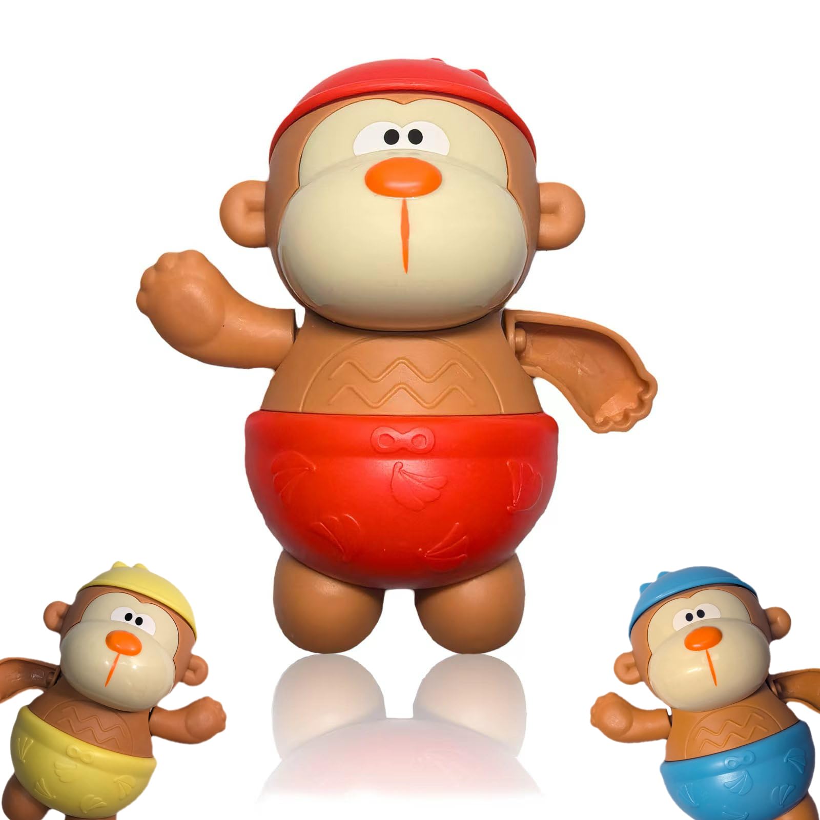 Amazon.com: Saurawan Red Monkey Wind Up Bath Toy, Cute Monkey Floating ...