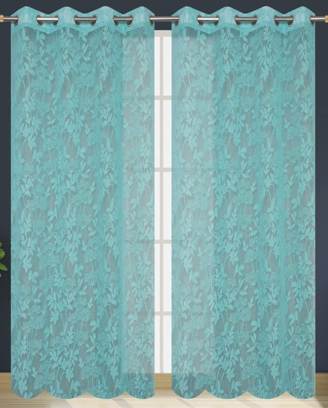 Buy FABREEVA Heavy Polyester Glittering Tissue Net Lily Floral Semi ...